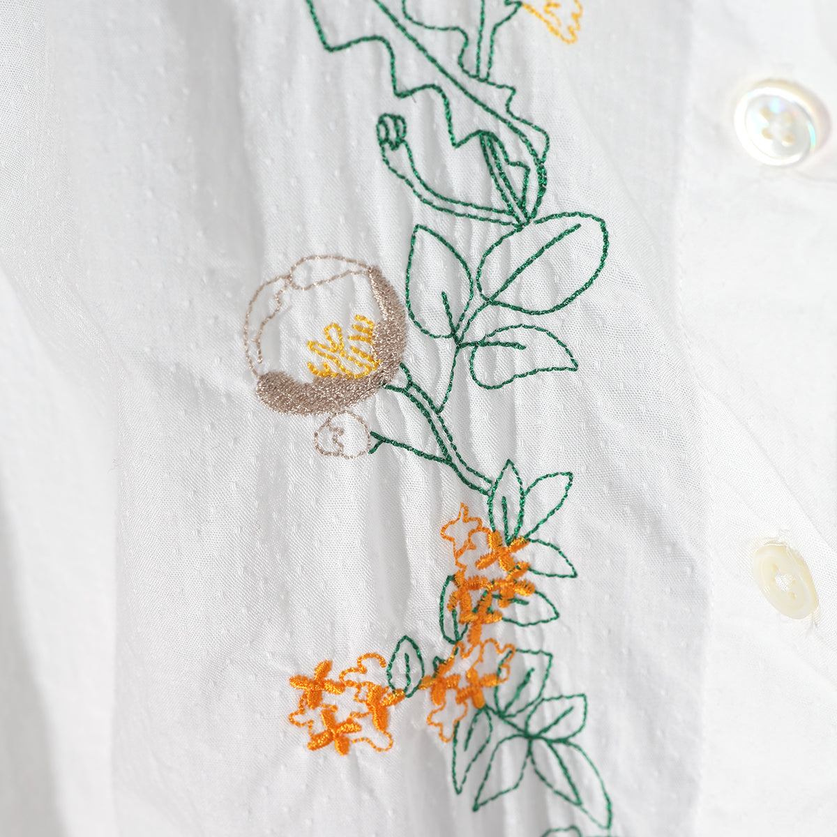 Dobby wide shirt／Seasonal Flowers – KYO-TO-TO